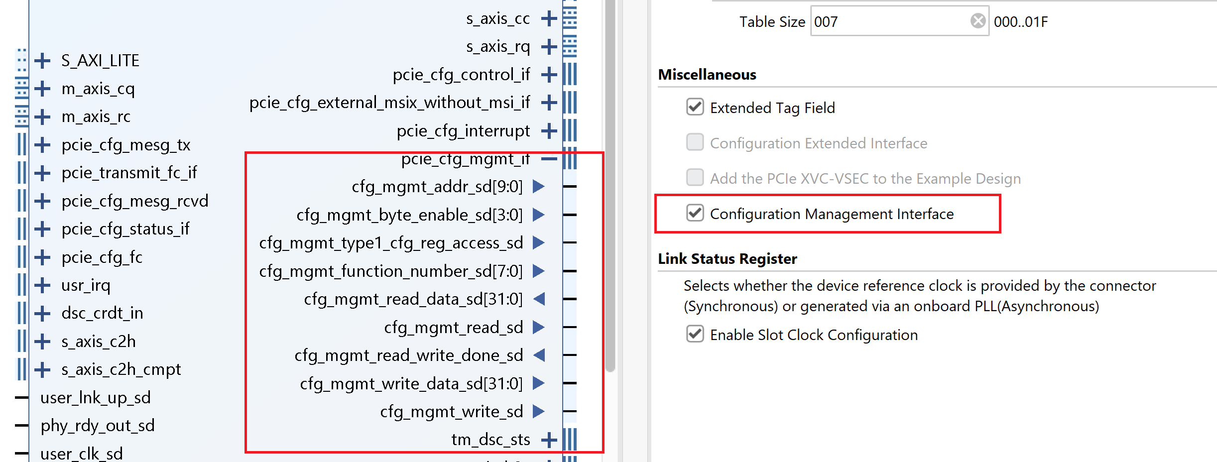 In-built Debug Features in Versal ACAP Xilinx PCI Express IPs