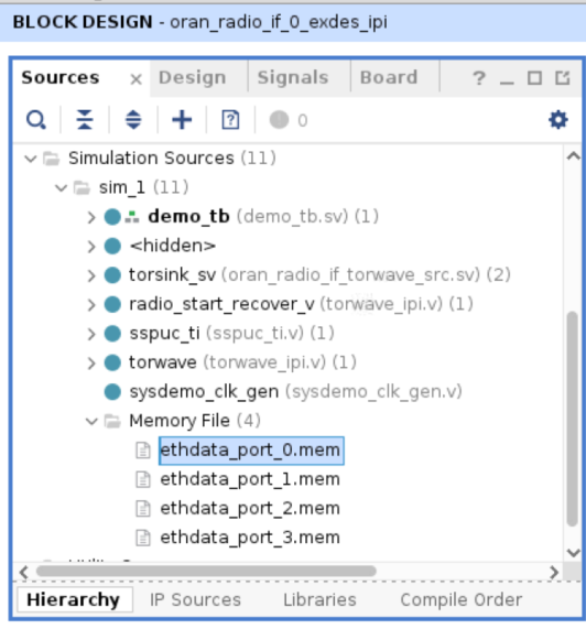 ORAN simulation example design - How to use the IP example design to ...