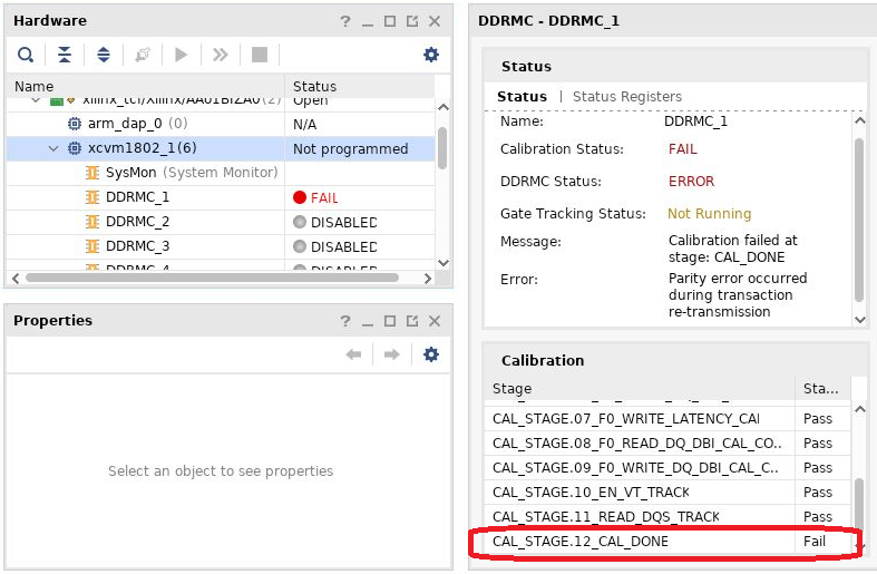 76040 - Versal ACAP DDRMC - DDR4 Intermittent CAL_DONE Failure Asserted when ECC and CA Parity ...