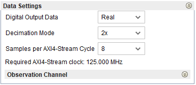 Zynq RFSoC ADC AXI Stream PL Fabric Speed