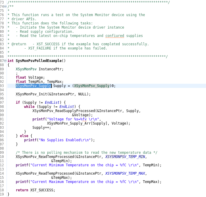 Versal Sysmon - Using Vitis Driver Examples