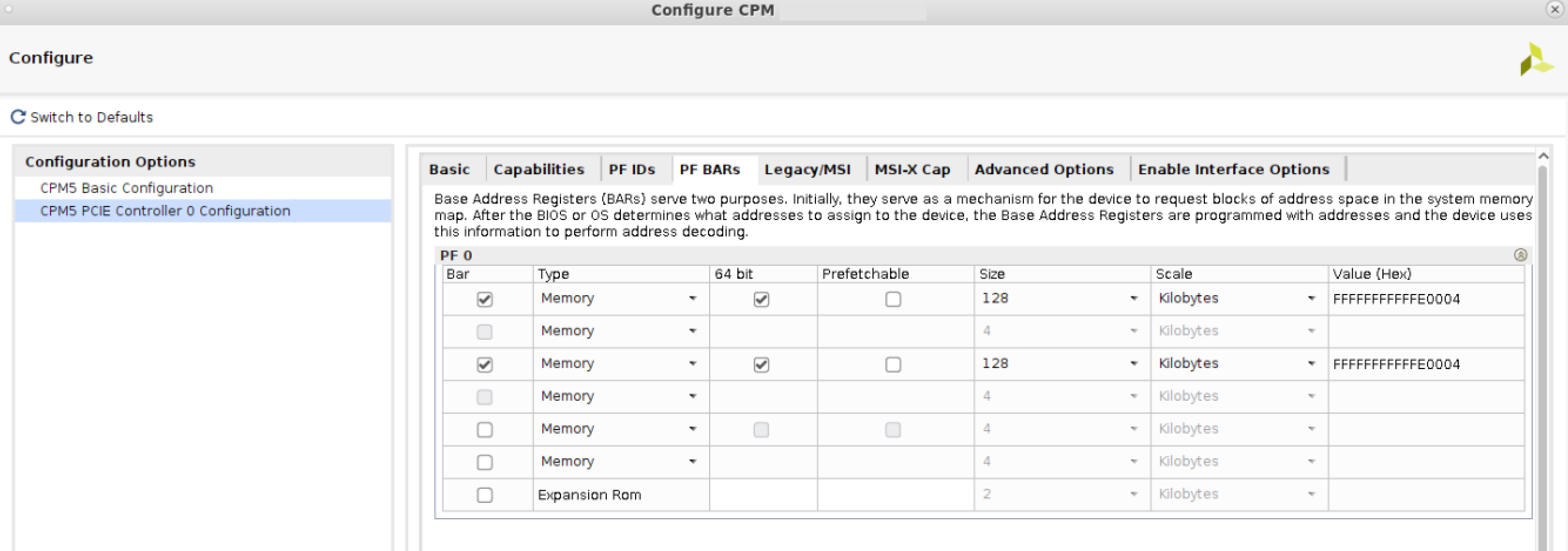 Generating a PL PCIE based QDMA Subsystem for PCI Express in the AXI ...