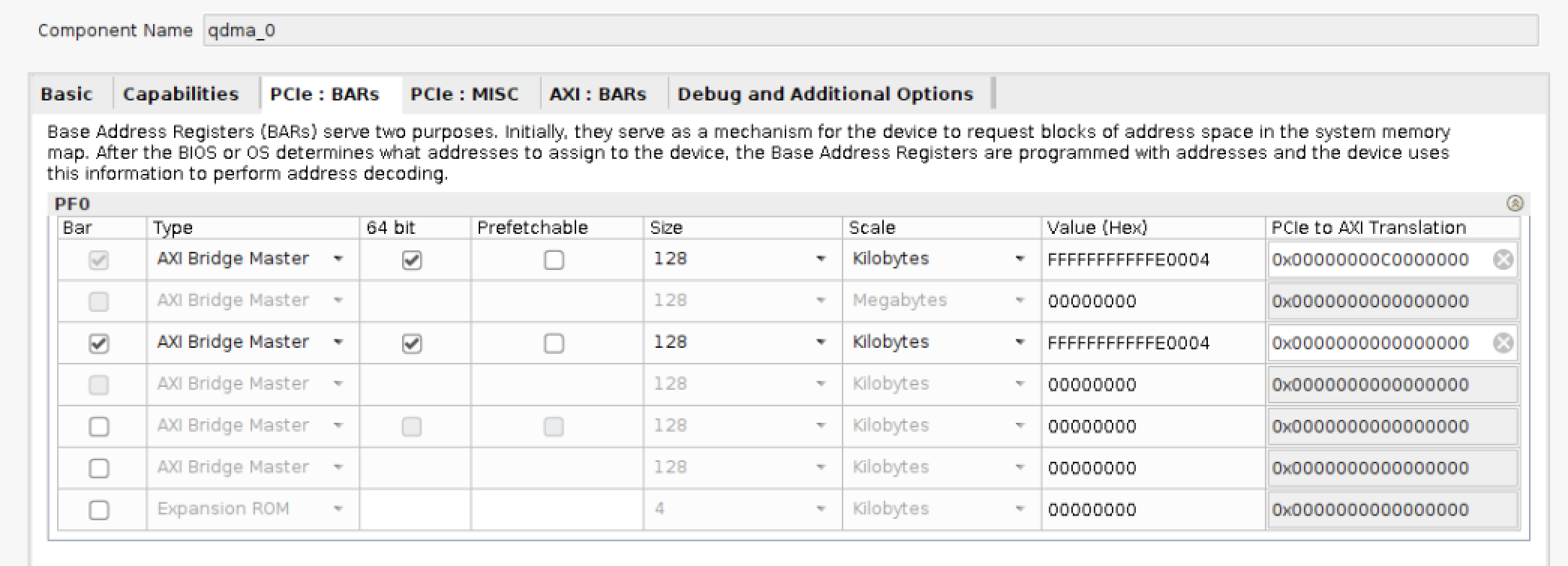 Generating a PL PCIE based QDMA Subsystem for PCI Express in the AXI ...