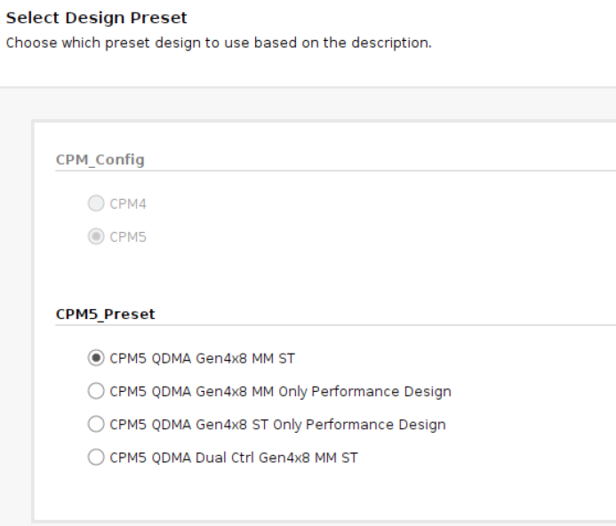 Running the Versal ACAP CPM5 PCIE Gen4x8 QDMA CED Example Design