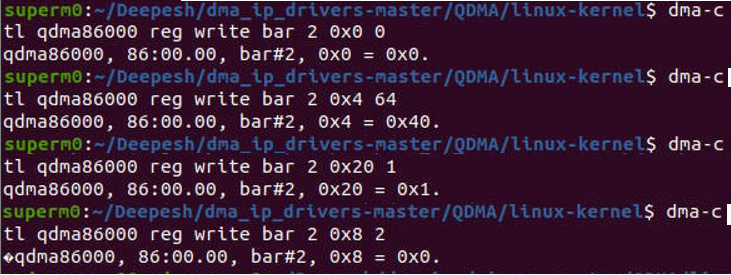 Running the Versal ACAP CPM5 PCIE Gen4x8 QDMA CED Example Design