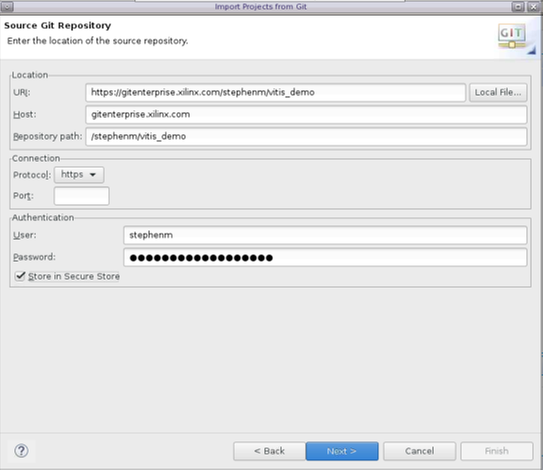 Vitis IDE Git 集成快速入门
