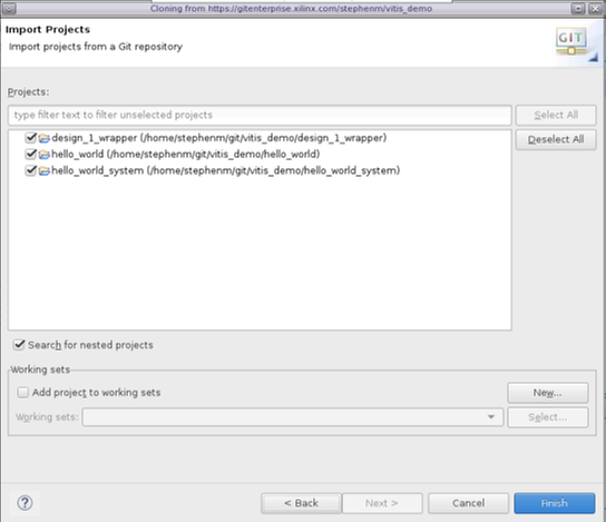 Vitis IDE Git 集成快速入门