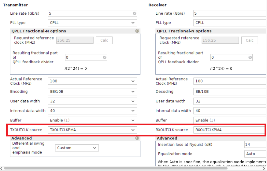 000035491 - QSGMII uses default GT REFCLK of 125MHz and is not configurable