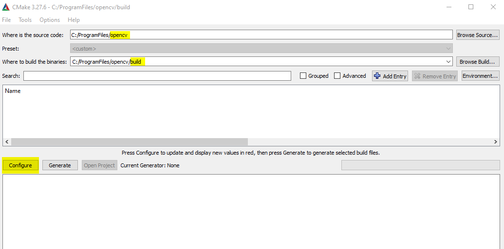 Install/Setup OpenCV on Windows 10