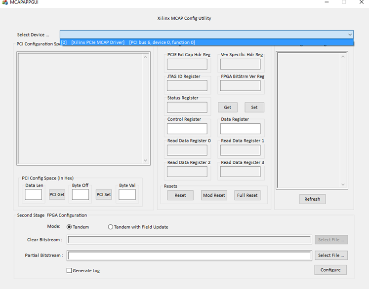 Steps to implement a Tandem Example Design with the AMD PCIe XDMA IP ...