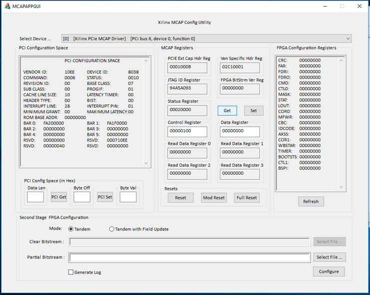 Steps to implement a Tandem Example Design with the AMD PCIe XDMA IP ...