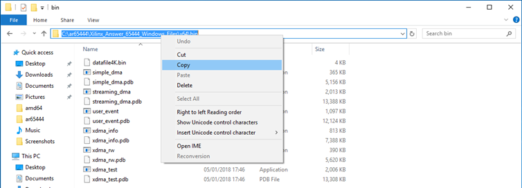 Steps to implement a Tandem Example Design with the AMD PCIe XDMA IP ...