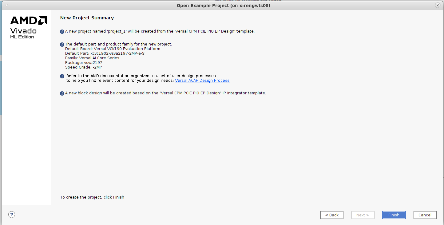Understanding the "Versal CPM PCIE PIO EP Design" CED Example in Vivado 2023.2