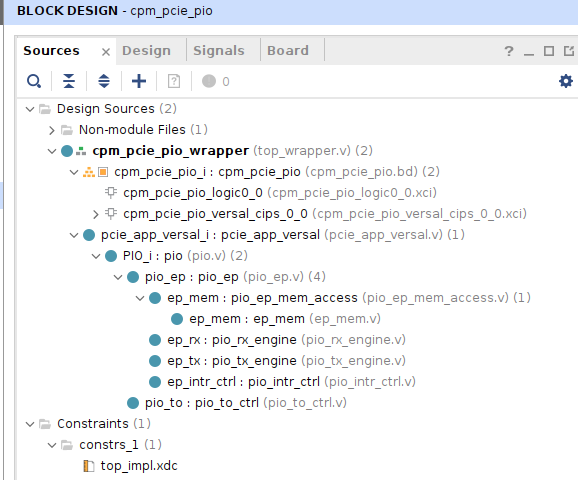 Understanding the "Versal CPM PCIE PIO EP Design" CED Example in Vivado ...