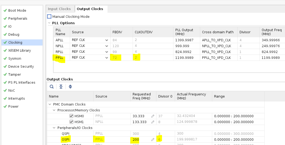 Versal: OSPI Programming/Boot Debug Checklist