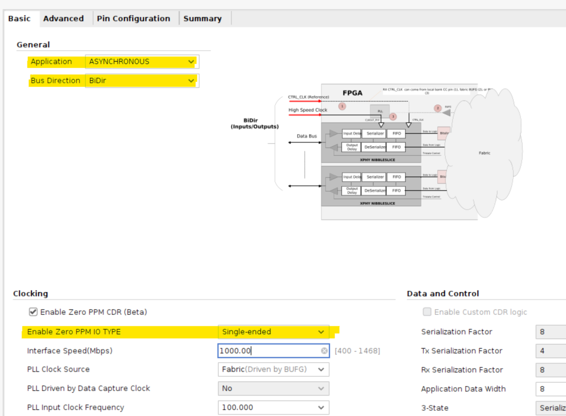 000036112 - 2023.2 Advanced IO Wizard - Asynchronous Bidirectional issues using Zero PPM CDR ...