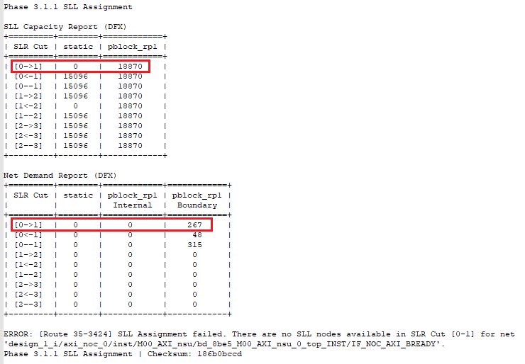 Versal SSIT Crossings Using Dynamic Function eXchange Flow