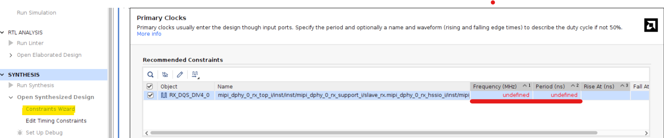 000036173 - Versal MIPI D-PHY RX IP - Addressing clock constraints for rxbyteclkhs