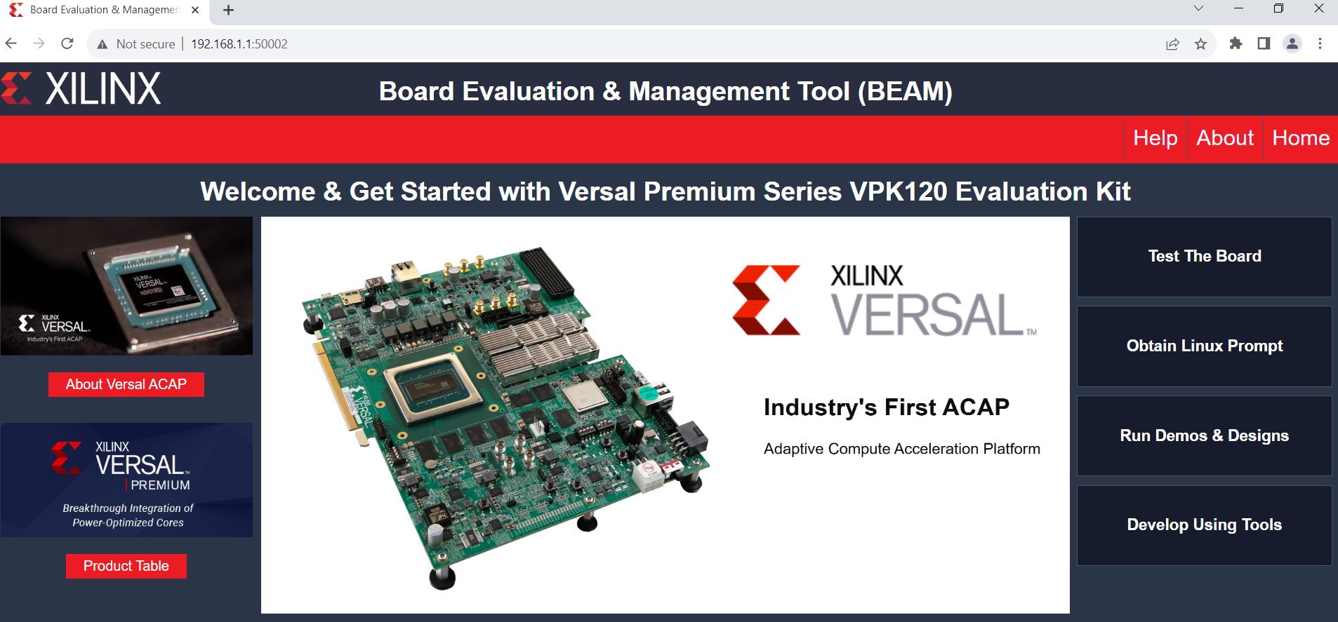 Versal DCMAC example design running on NoC DDRMC LPDDR4