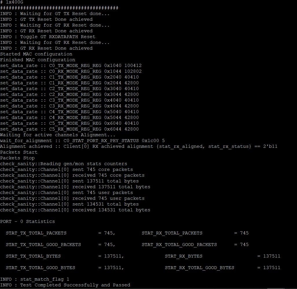 Versal DCMAC example design running on NoC DDRMC LPDDR4