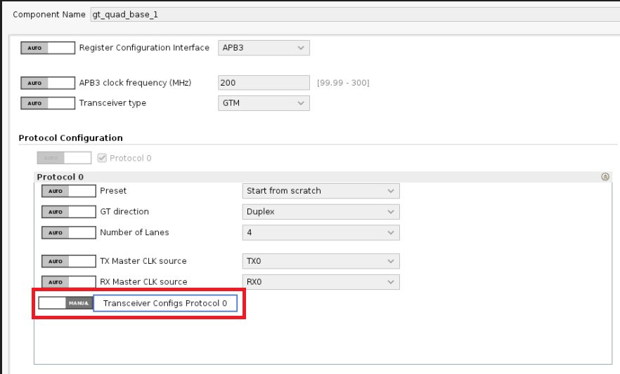 DCMAC even or odd active lane selection when GTM line rate is 106.25 Gb/s.
