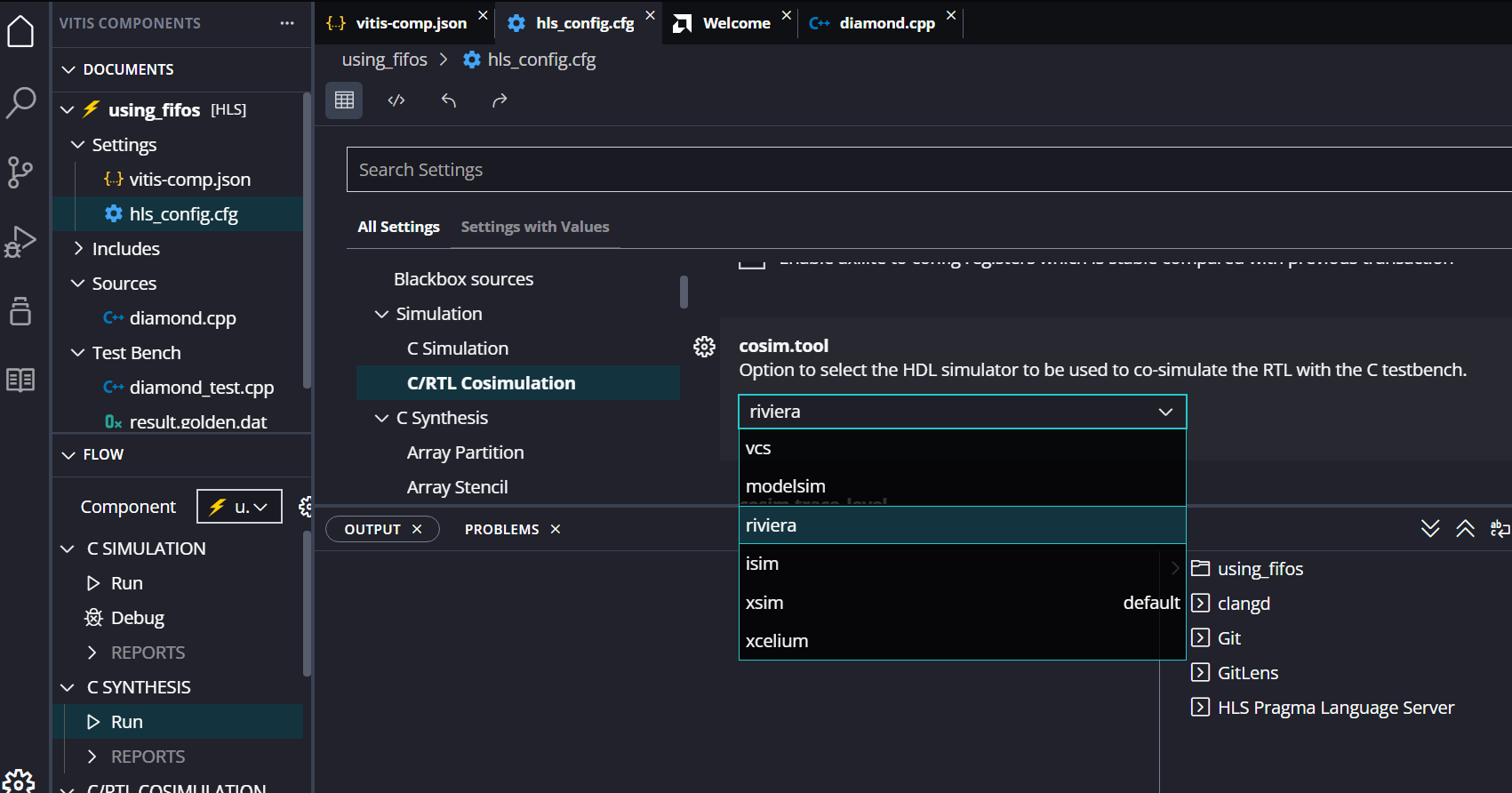000036398 - Vitis HLS - Windows C/RTL co-simulation simulator supported options
