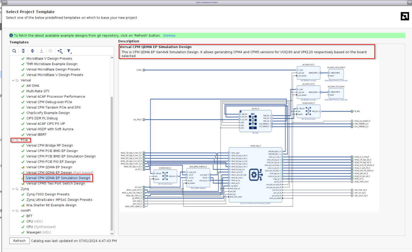 Generating User MSI-X Interrupts for Four Physical Functions in Vivado 2024.1 Using the CPM5 ...