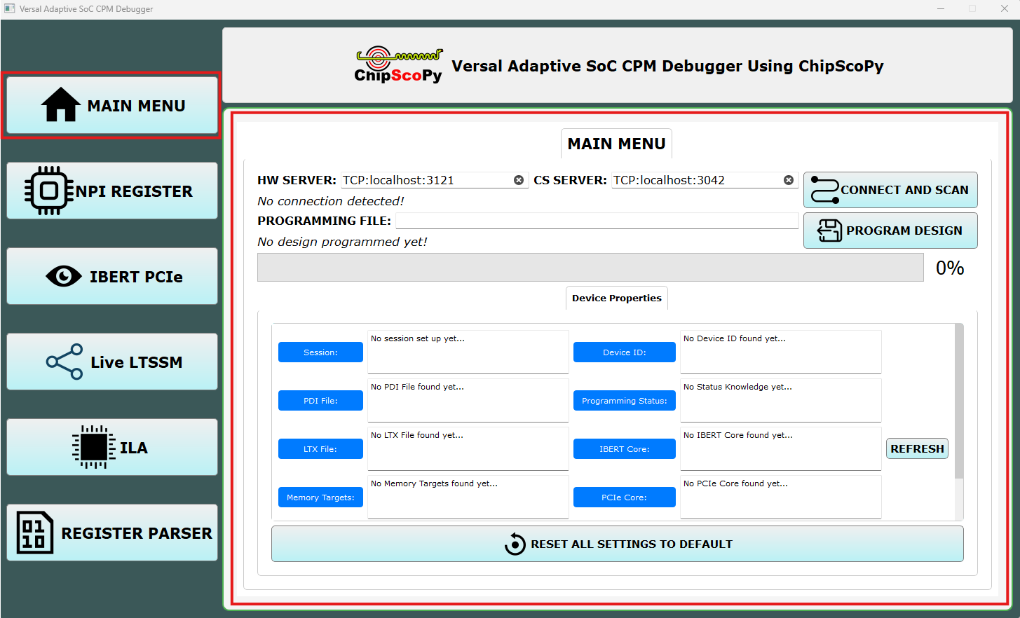 GUI-Based Versal Adaptive SoC CPM Debugger using ChipScoPy