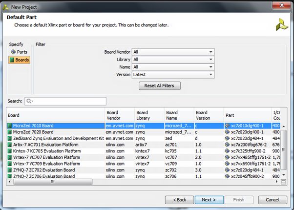 Bringing up the Avnet MicroZed with Vivado