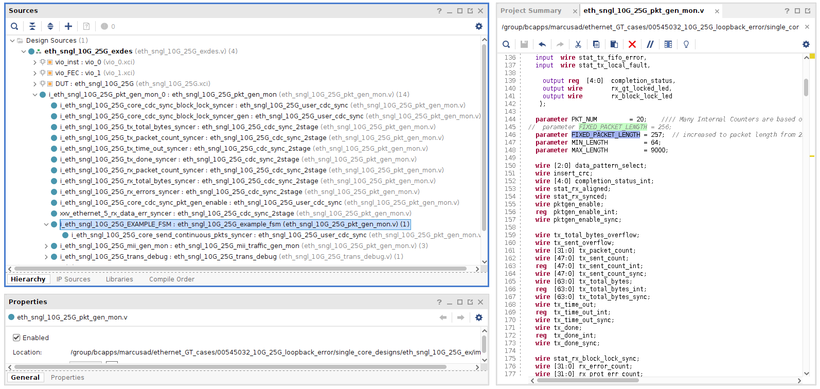 000037021 - 10G/25G Ethernet Subsystem Example Design for 25G RS FEC ...