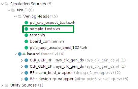 Understanding the Vivado CED Example Design - Versal Adaptive SoC CPM5 PCIe BMD Simulation Design