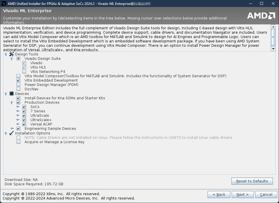 000037235 - Vitis 2024.2 - Cannot create components or applications in GUI for Vitis Embedded ...