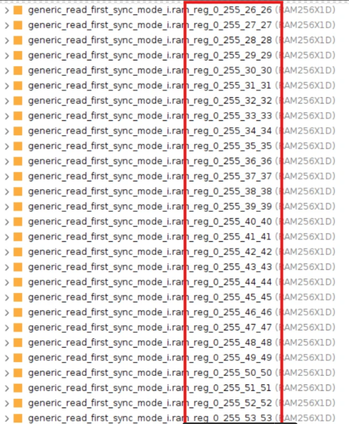 Logic incorrect issue seen with LUTRAM inference