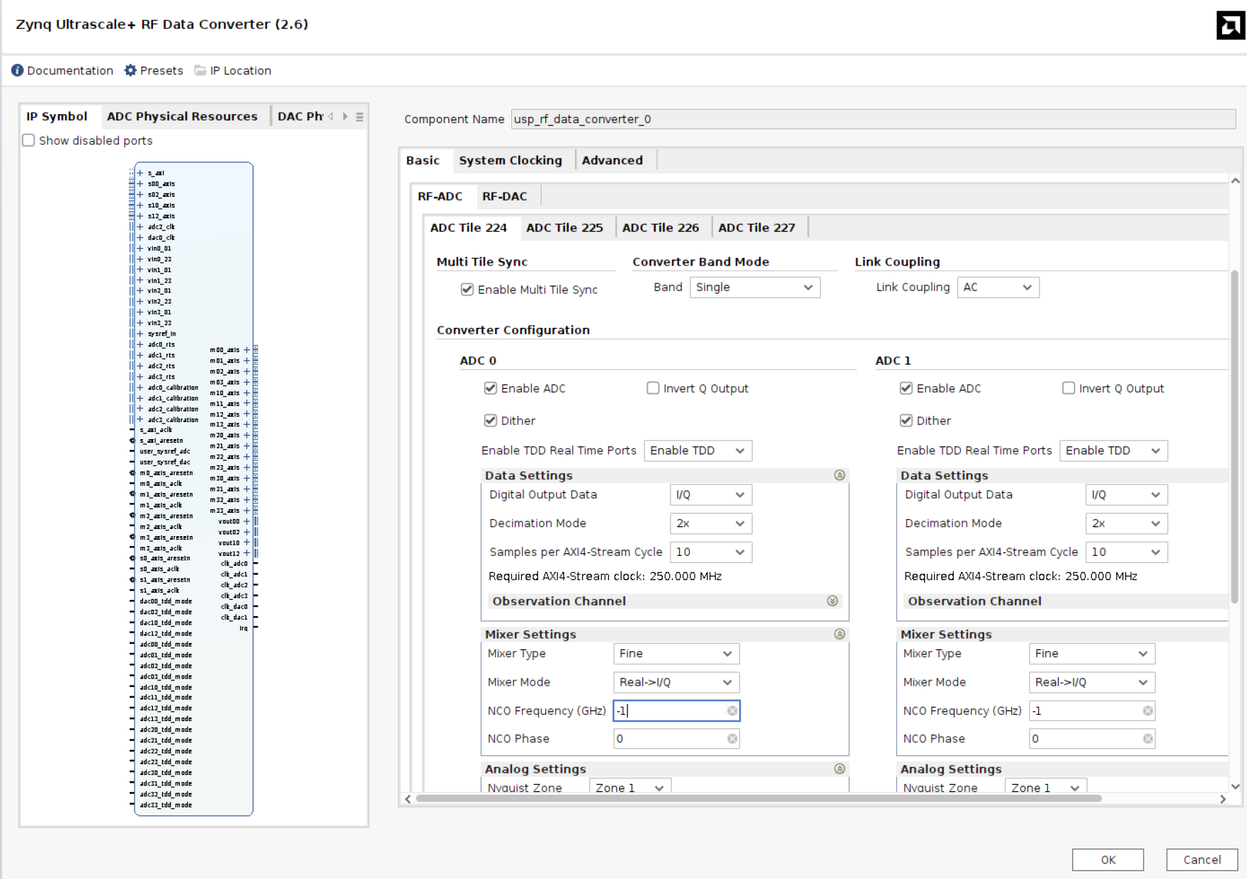 RFDC Application Flows - xrfdc_read_write_example on ZCU208 board with Vitis Classic and Vitis IDE