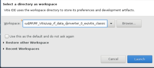 RFDC Application Flows - xrfdc_read_write_example on ZCU208 board with Vitis Classic and Vitis IDE