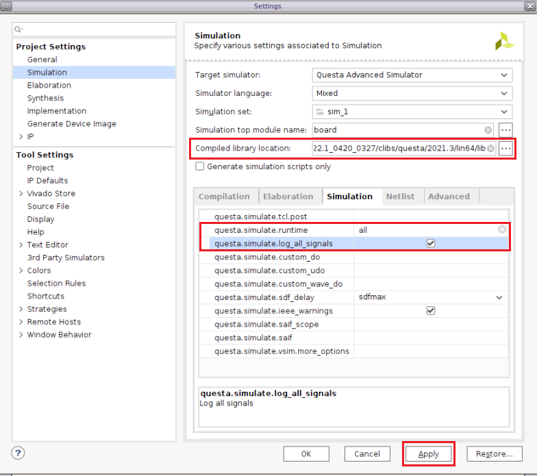 Running the Versal QDMA Subsystem for PCI Express IP Example Design Simulation in Questa ...