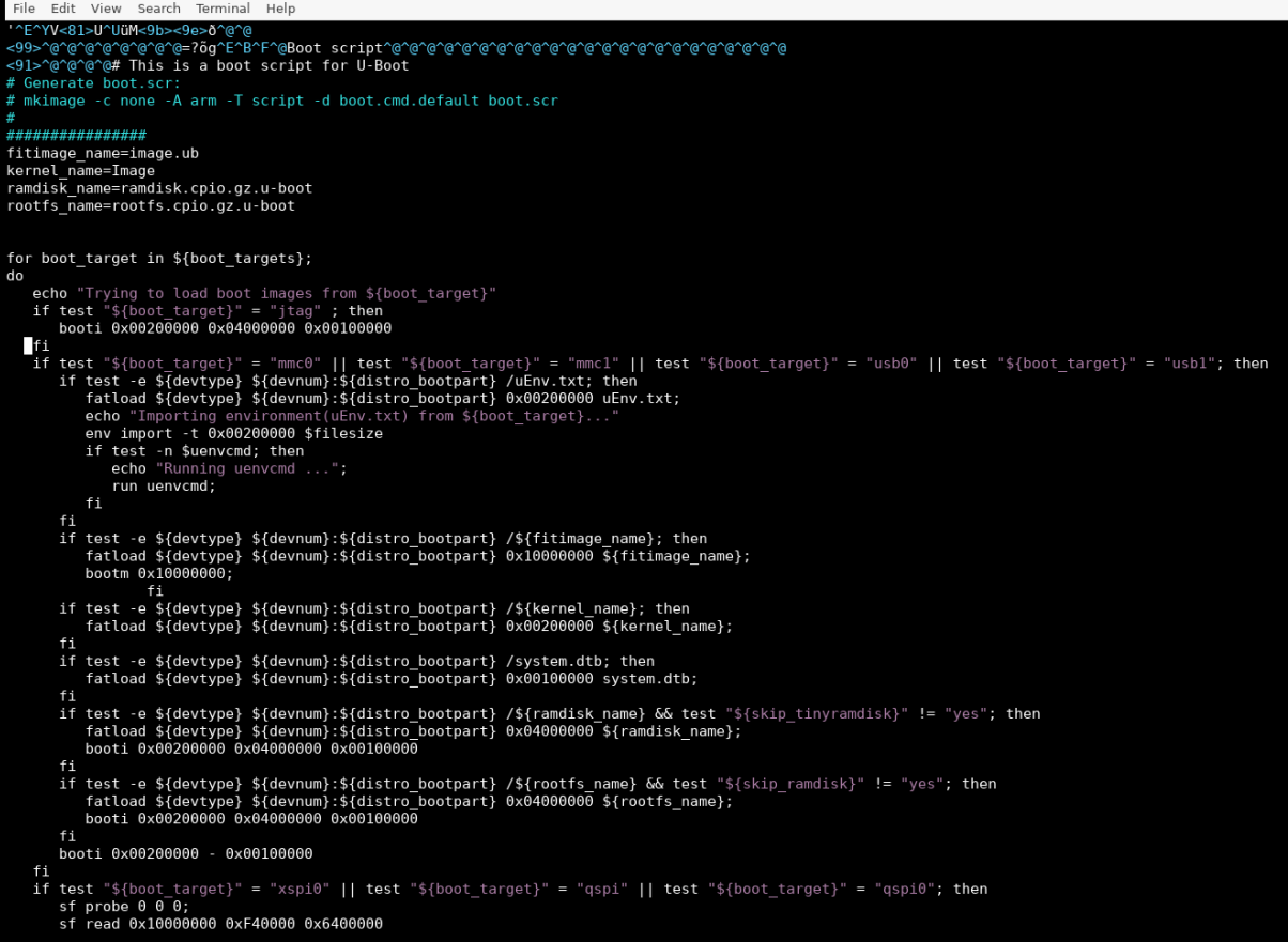 如何在U-BOOT的boot.scr中加载bit文件