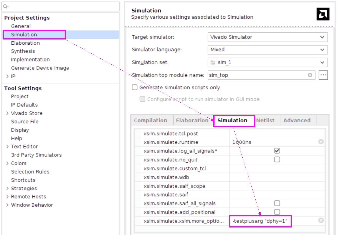 000037705 - Vivado 2024.2 - MIPI TX C-PHY/D-PHY IP simulation not supported in Vivado Simulator