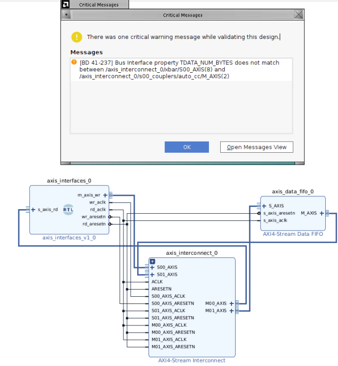 000038068 - AXI Stream Interconnect IP might fail to re-run parameter ...