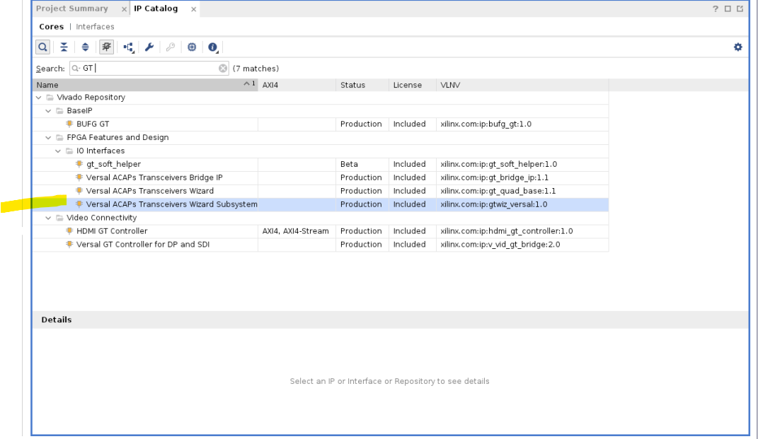 [译] Versal GT Wizard Subsystem IP 示例设计