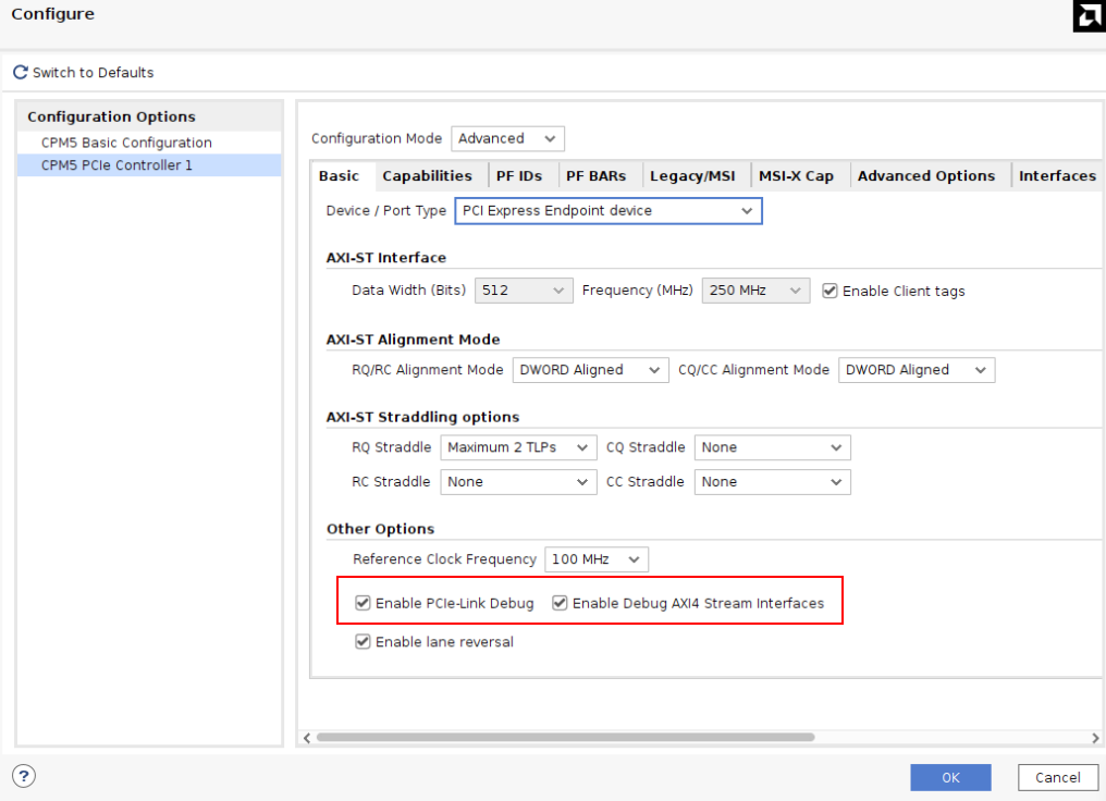 Debugging Versal CPM PIO CED using in-built "PCIe Link Debug" feature