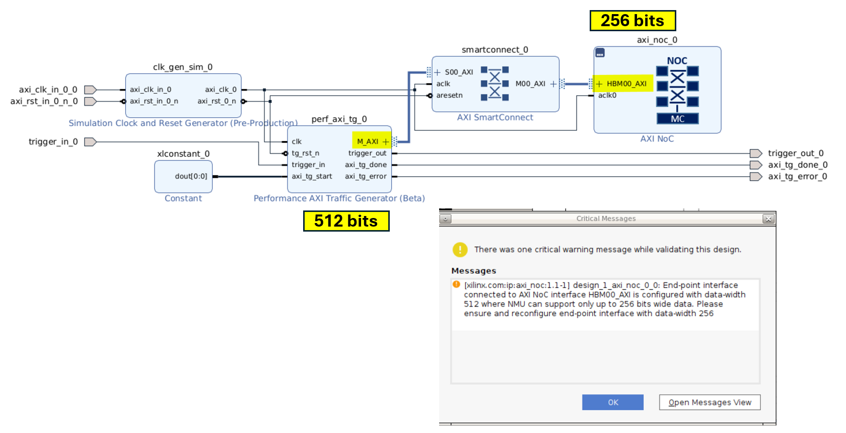 000038555 - 2025.1 Vivado Tactical Patch: AXI SmartConnect IP fails to adapt different data ...