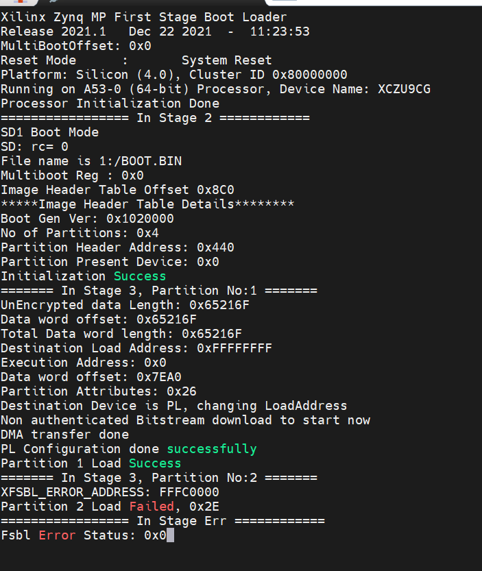 ZU9CG无法烧写QSPI和EMMC，以及SD卡启动时FSBL报错